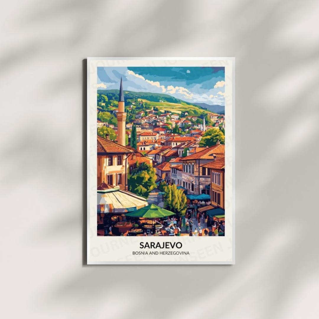 Sarajevo City Print, Sarajevo Poster, Bosnia Digital Download Print ...