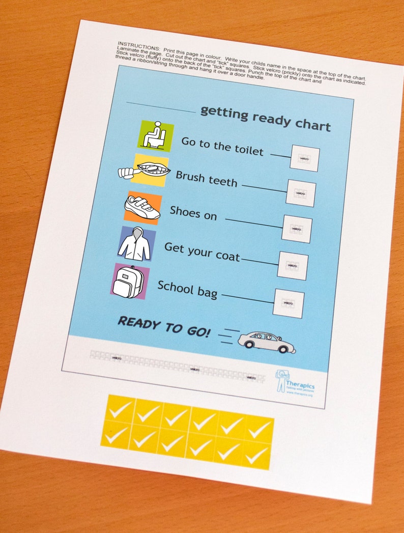 Getting Ready to Go Chart - Digital Download - Etsy