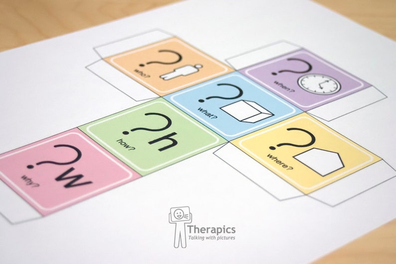 Wh Questions Dice - Digital Download - Etsy