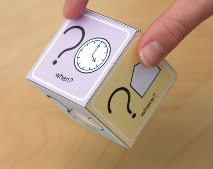 Wh Questions Dice Digital Download - Etsy