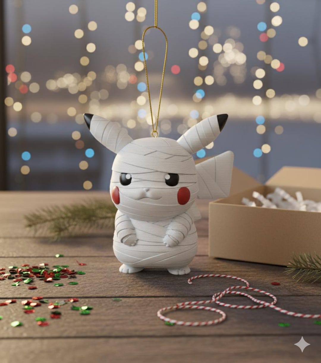 Mummy Pikachu Ornament Geek Anime Christmas Tree Decoration - Etsy