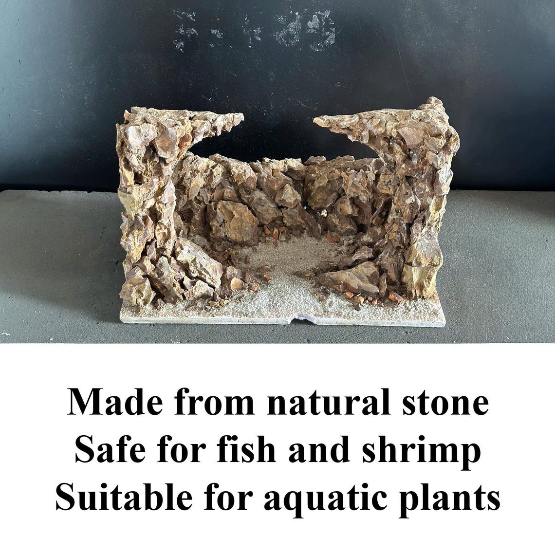 Handmade Natural Rock Cave for Aquarium, Unique Fish Tank Decoration ...