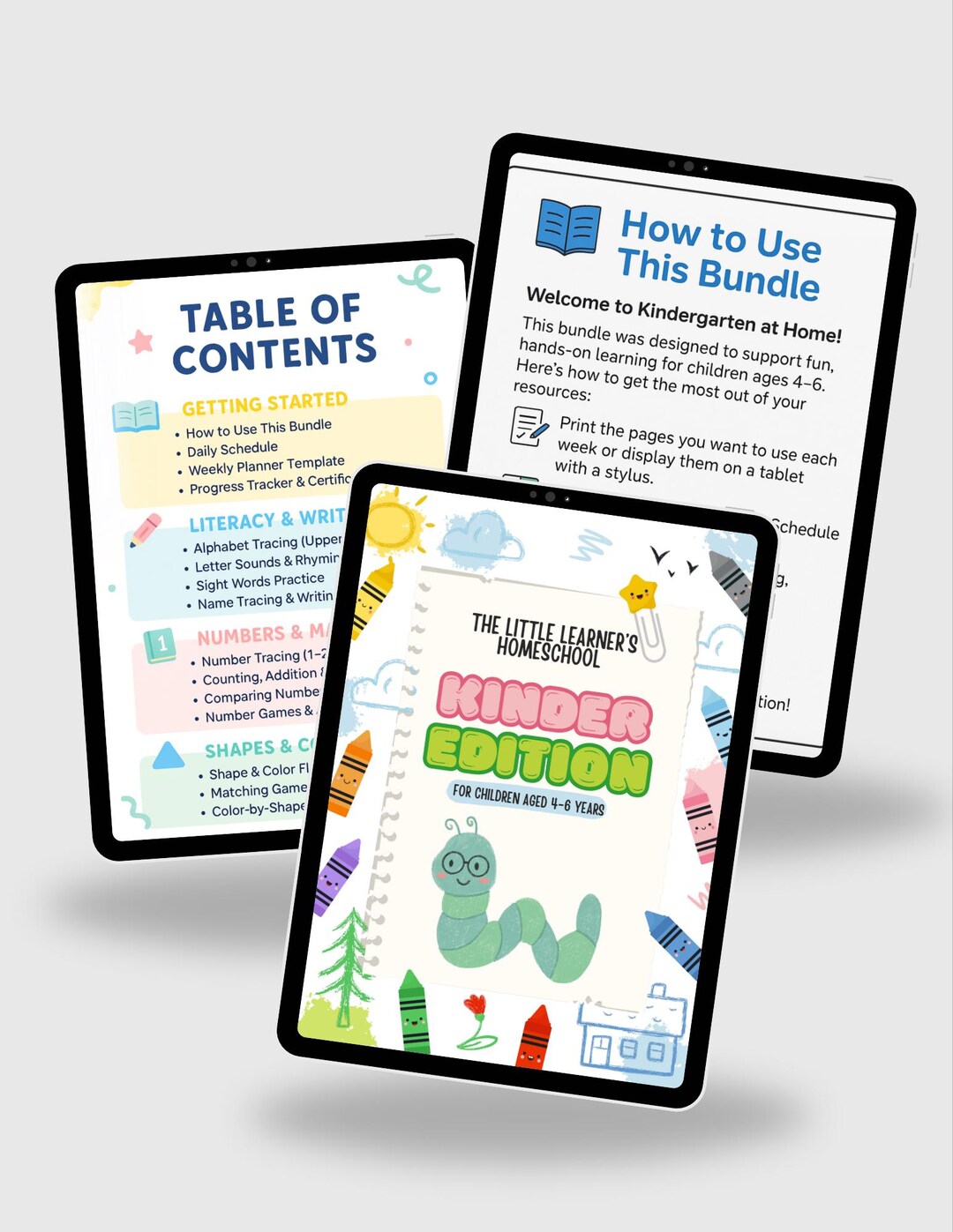 Kindergarten Homeschool Bundle | Printable Learning Activities | ABC ...