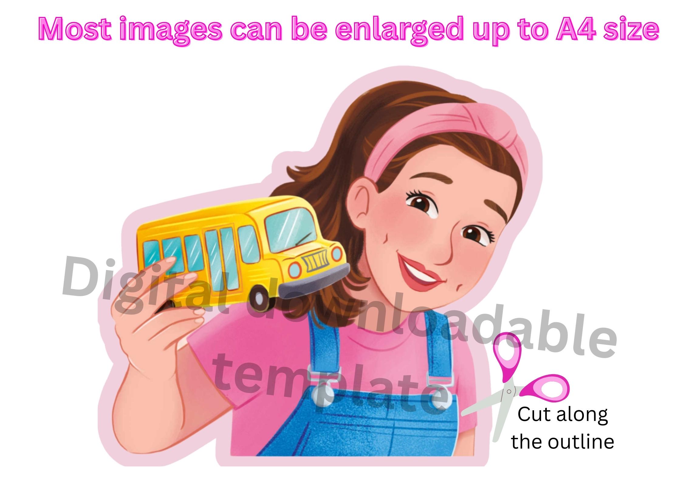 Ms. Rachel Cartoon Clipart: DIY Party Decor Printable (instant Download ...