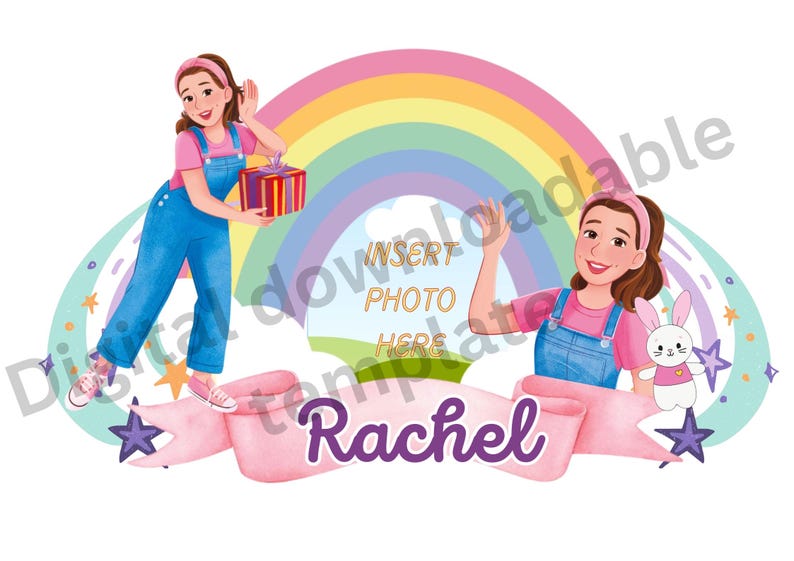Ms. Rachel Cartoon Clipart: DIY Party Decor Printable (instant Download ...