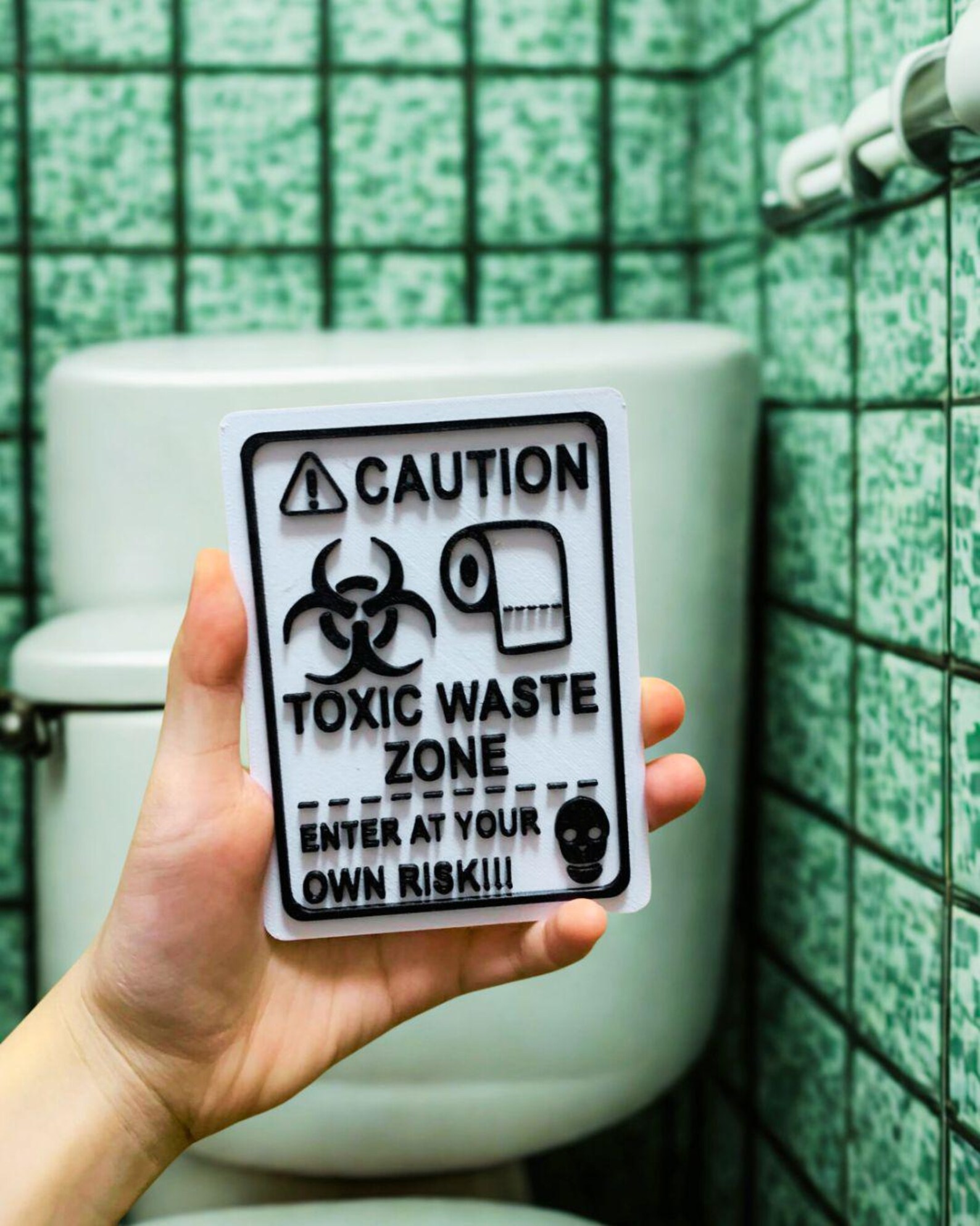 Funny "toxic Waste Zone" Warning Sign – 3D Printable STL File for ...