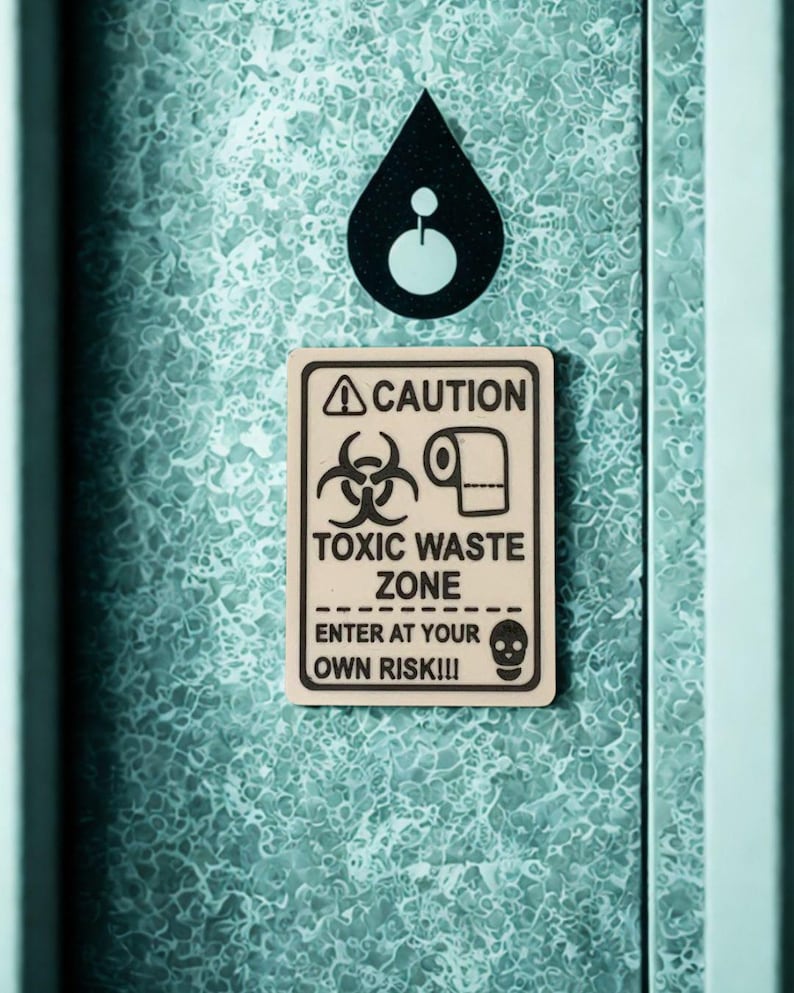 Funny "toxic Waste Zone" Warning Sign – 3D Printable STL File for ...