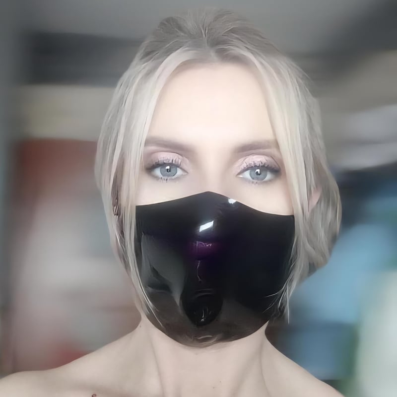 Latex Fashion Mask - Etsy