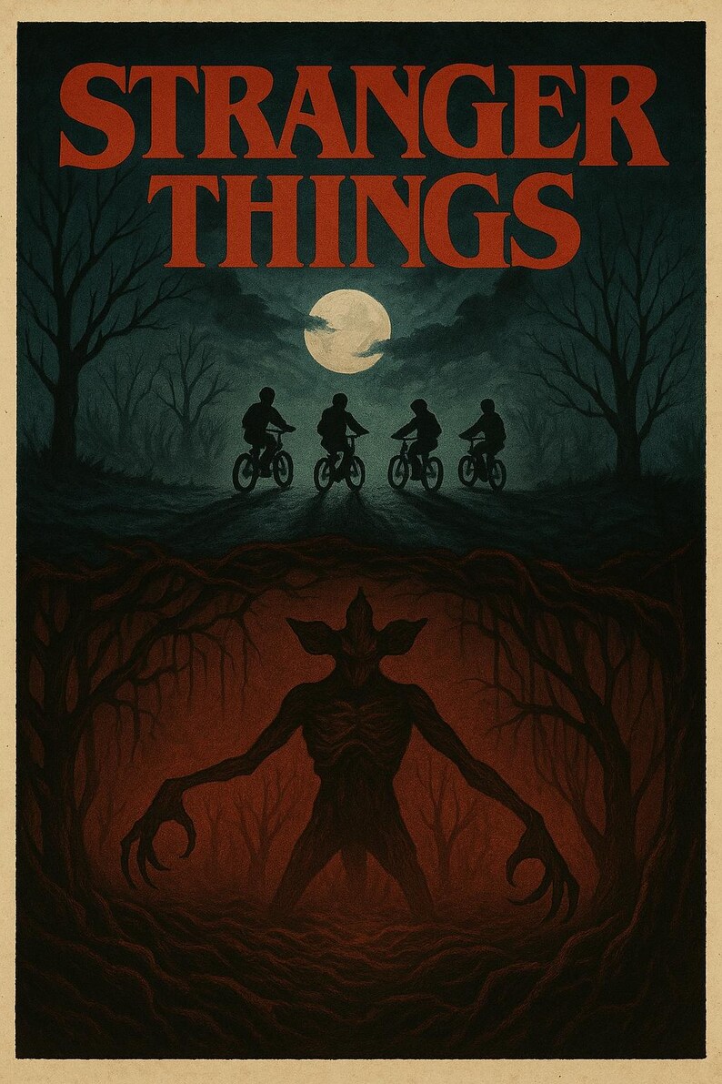 Stranger Things Inspired Poster | Retro Sci-fi Horror Print (A4) Choice ...