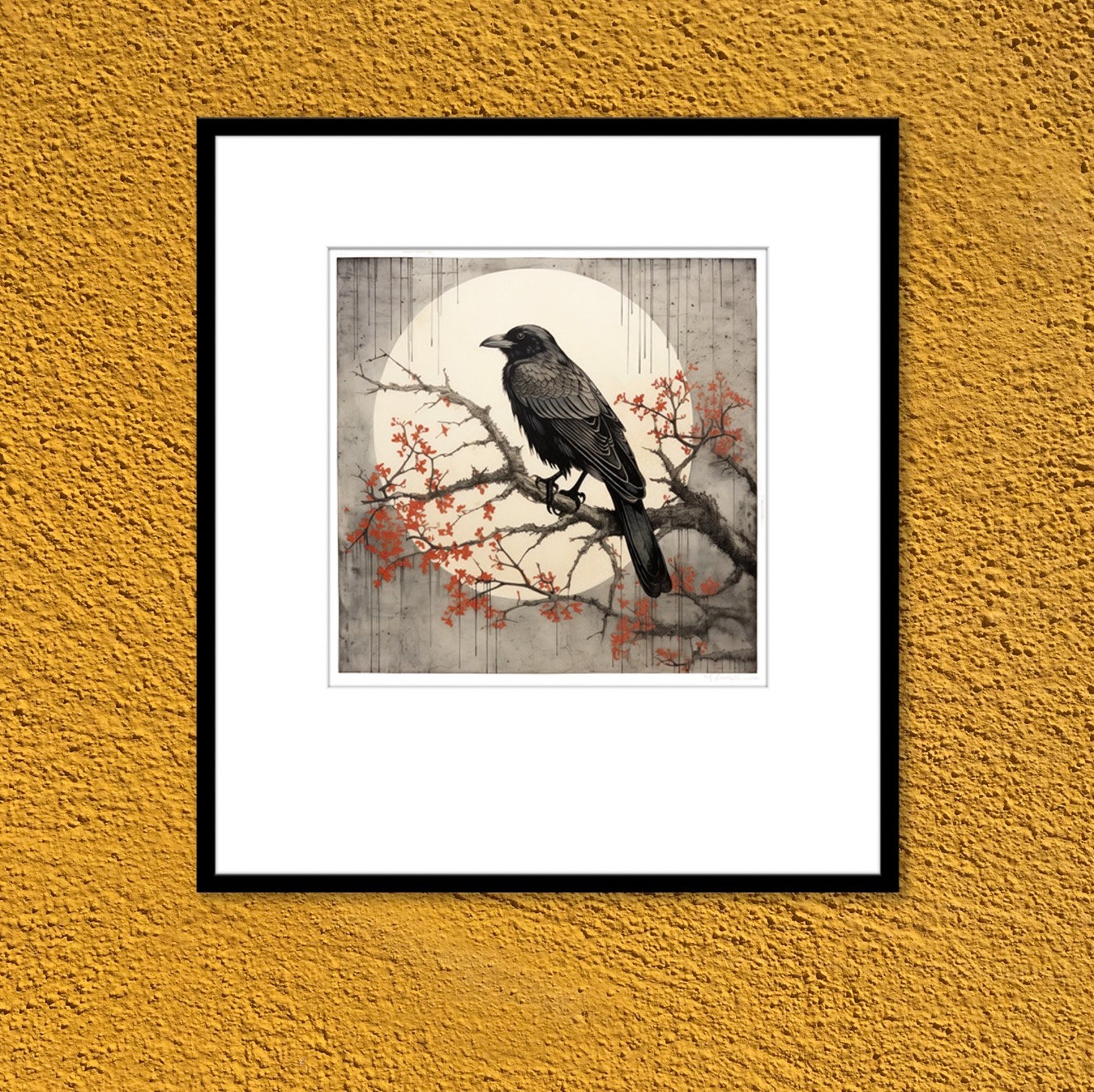 Moku Hanga Japanese Wood Block Style Print Reflecting the Aesthetic of ...