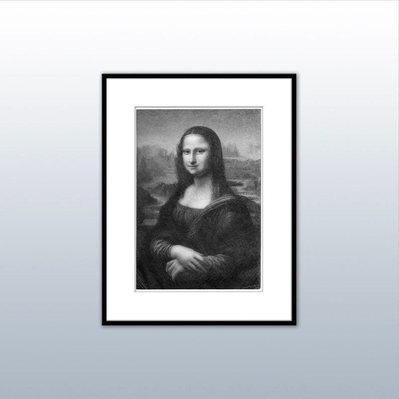 Mona Lisa Print! Hyper-high-rez Engraving. Extremely Fine Detail in ...