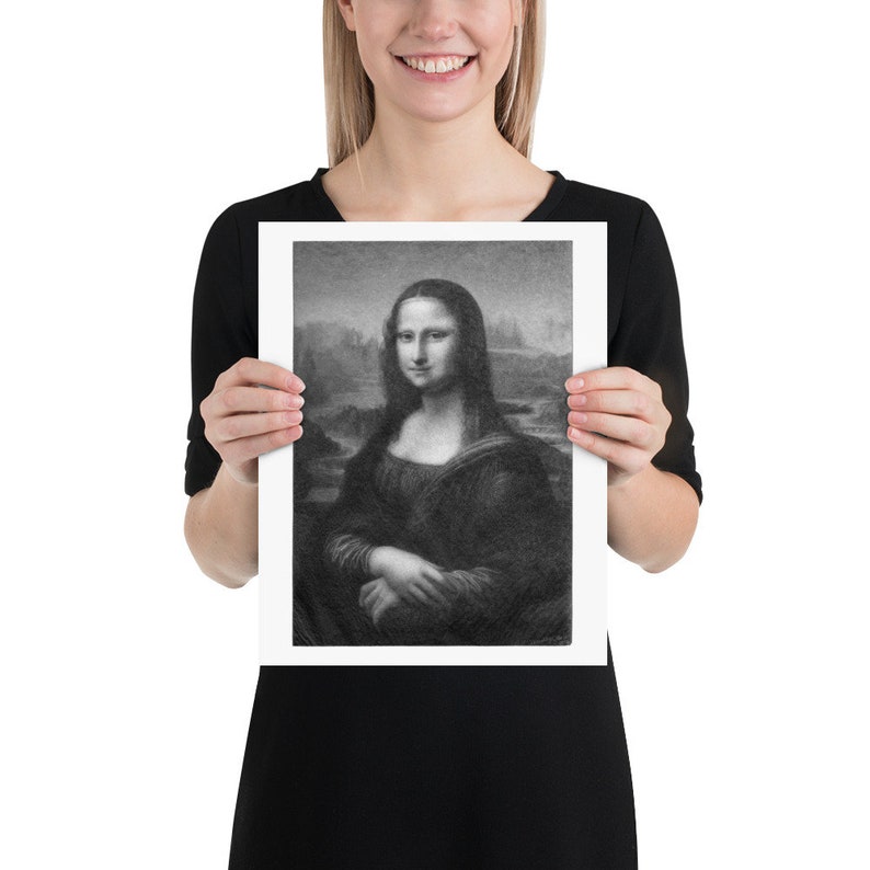 Mona Lisa Print! Hyper-high-rez Engraving. Extremely Fine Detail in ...