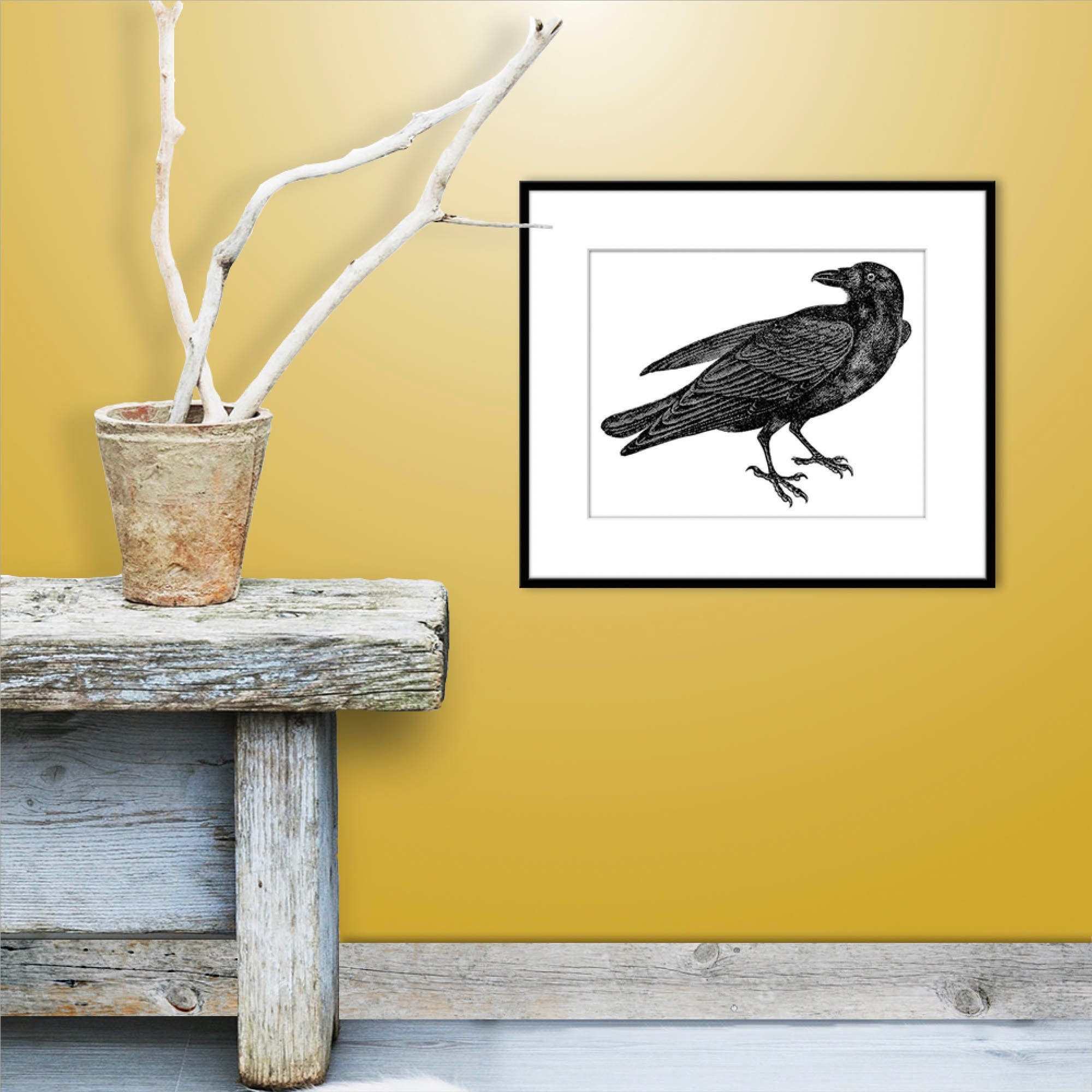 INSTANT DOWNLOAD ~ Raven Vintage Engraving Illustration Suitable for ...