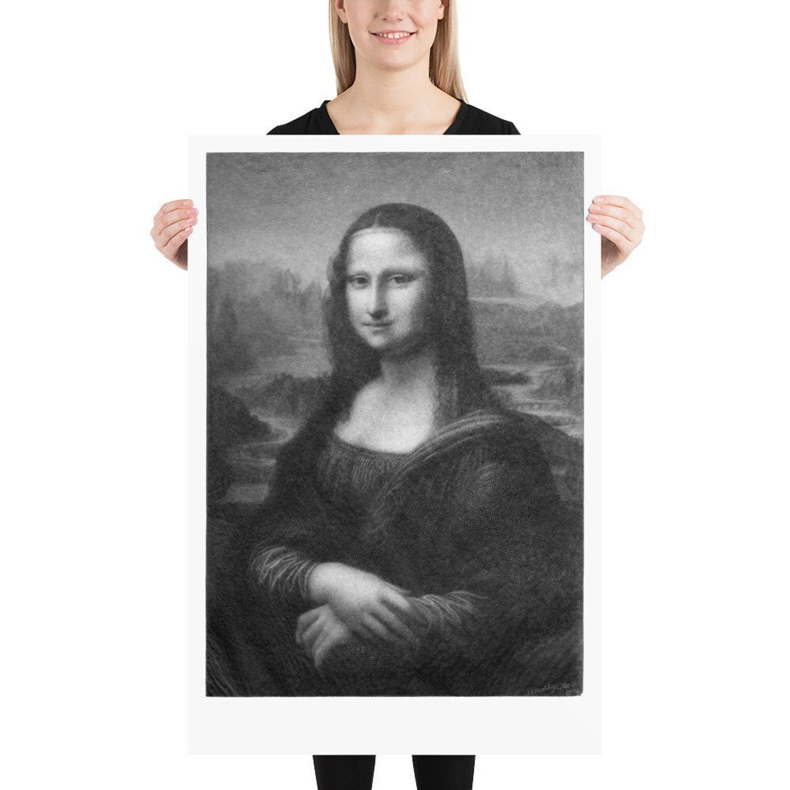 Mona Lisa Print! Hyper-high-rez Engraving. Extremely Fine Detail in ...