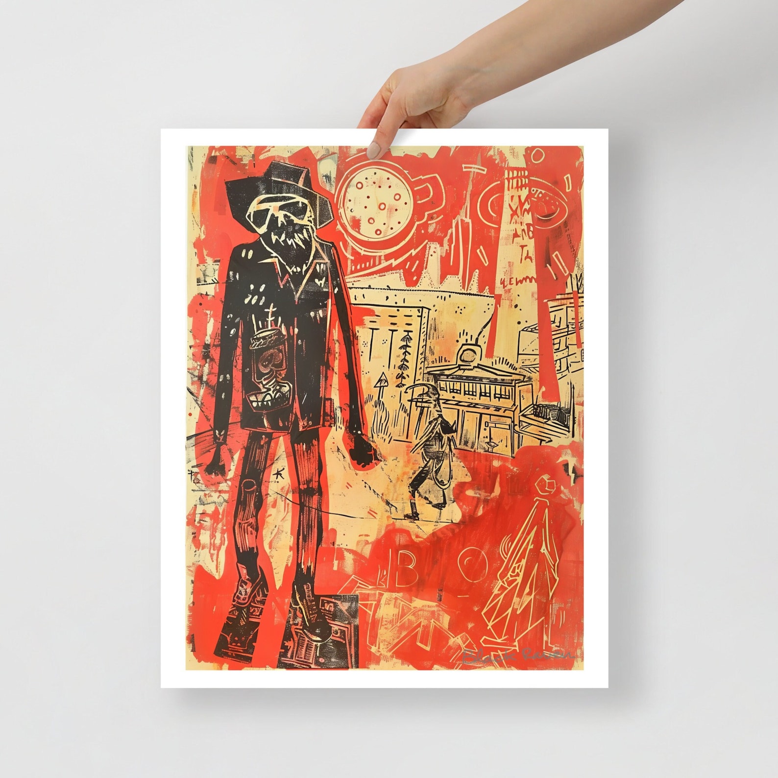 Woodcut Reductionist Form Print in the Style of Icepunk - Etsy