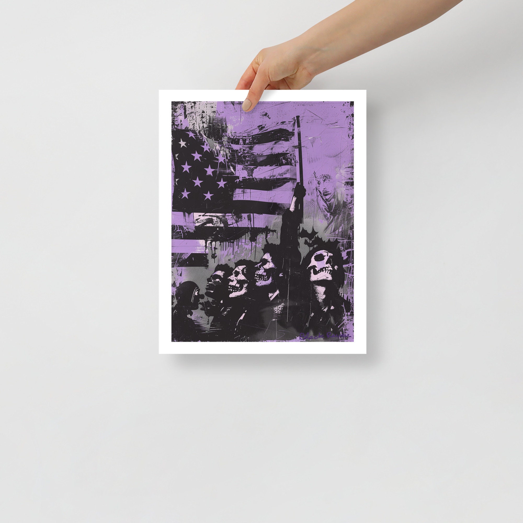 Black Flag Protest Poster Print Pantone Punk Strip Painting - Etsy