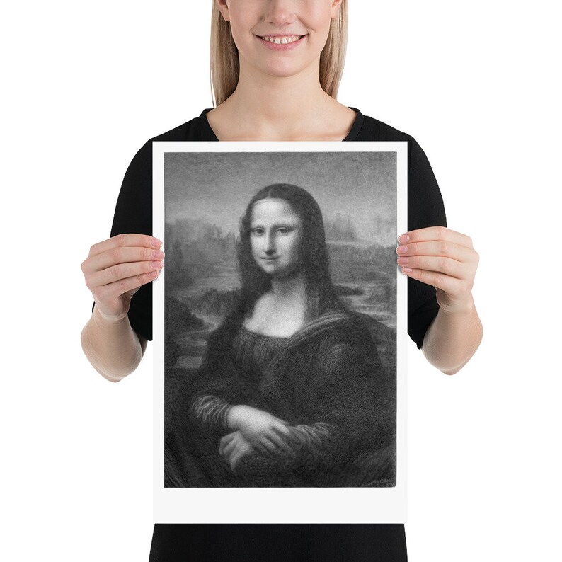 Mona Lisa Print! Hyper-high-rez Engraving. Extremely Fine Detail in ...