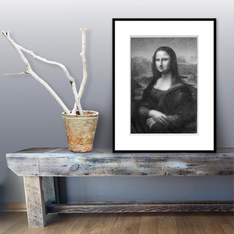Mona Lisa Print! Hyper-high-rez Engraving. Extremely Fine Detail in ...