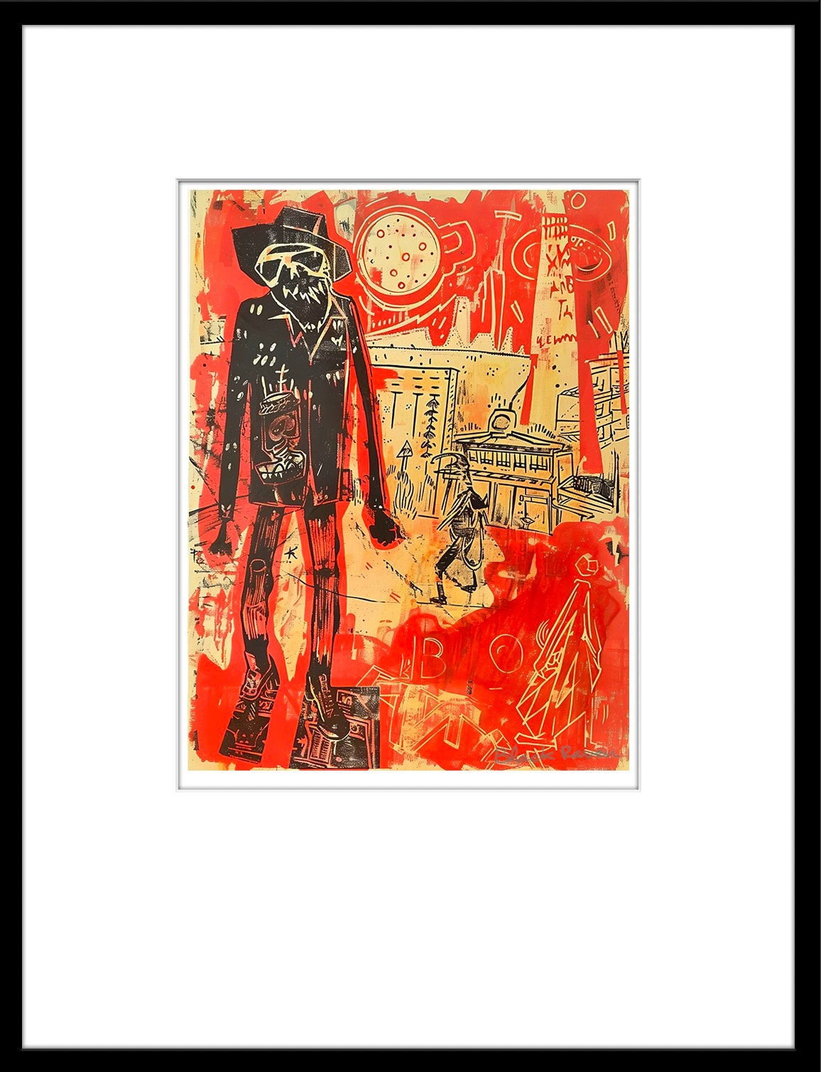 Woodcut Reductionist Form Print in the Style of Icepunk - Etsy