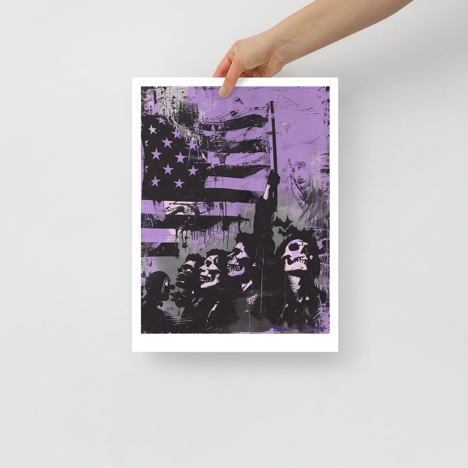 Black Flag Protest Poster Print Pantone Punk Strip Painting - Etsy