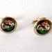 1950s Cowboy Cufflinks | Reverse Painted Carved Glass Cufflinks ...