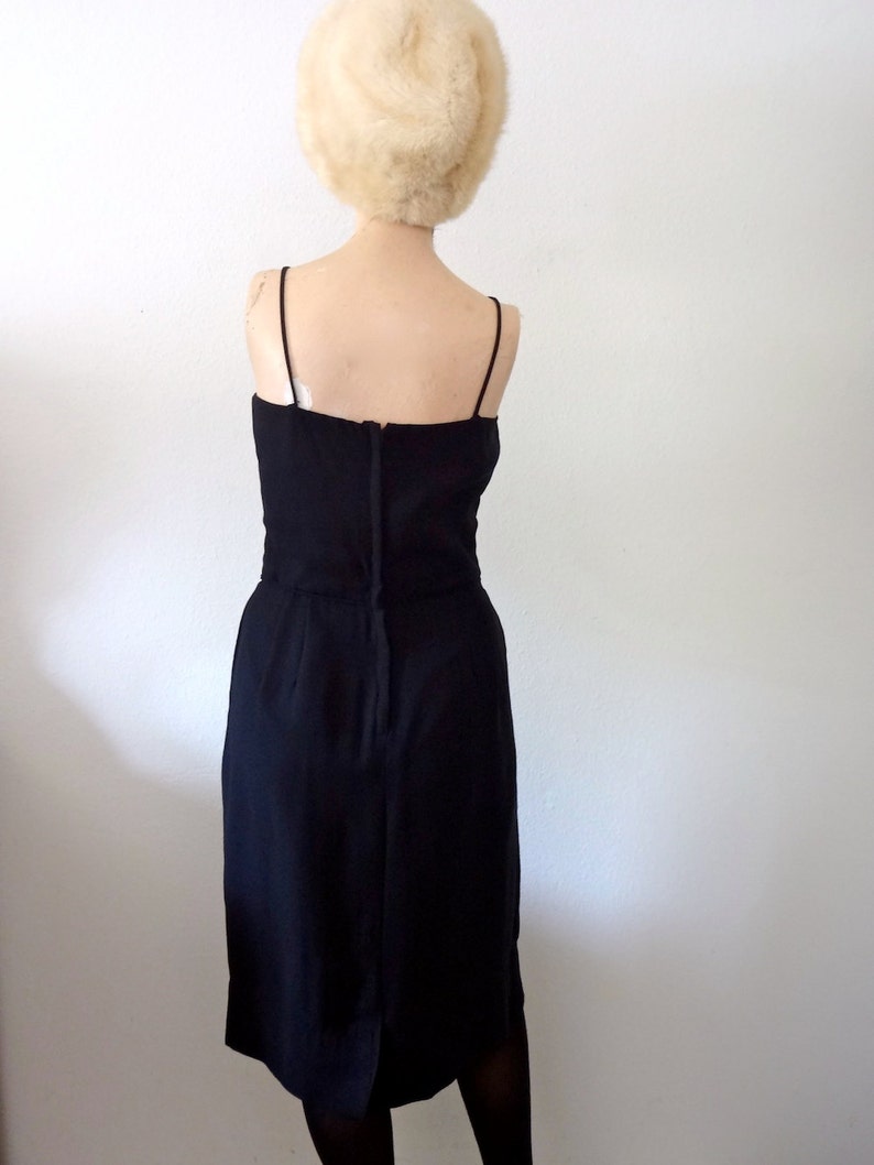 1950s Party Dress Black Wiggle Dress Vintage Cocktail Etsy