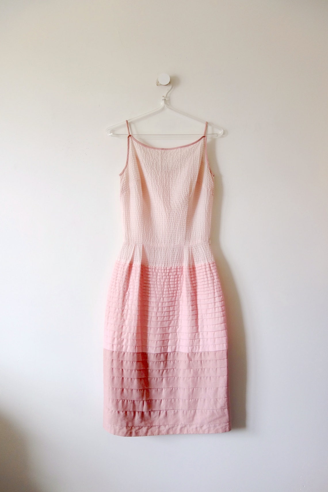 1950s Pink Cotton Sundress Vintage 50s Spring Summer Party Dress Size S ...