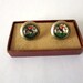 1950s Cowboy Cufflinks | Reverse Painted Carved Glass Cufflinks ...
