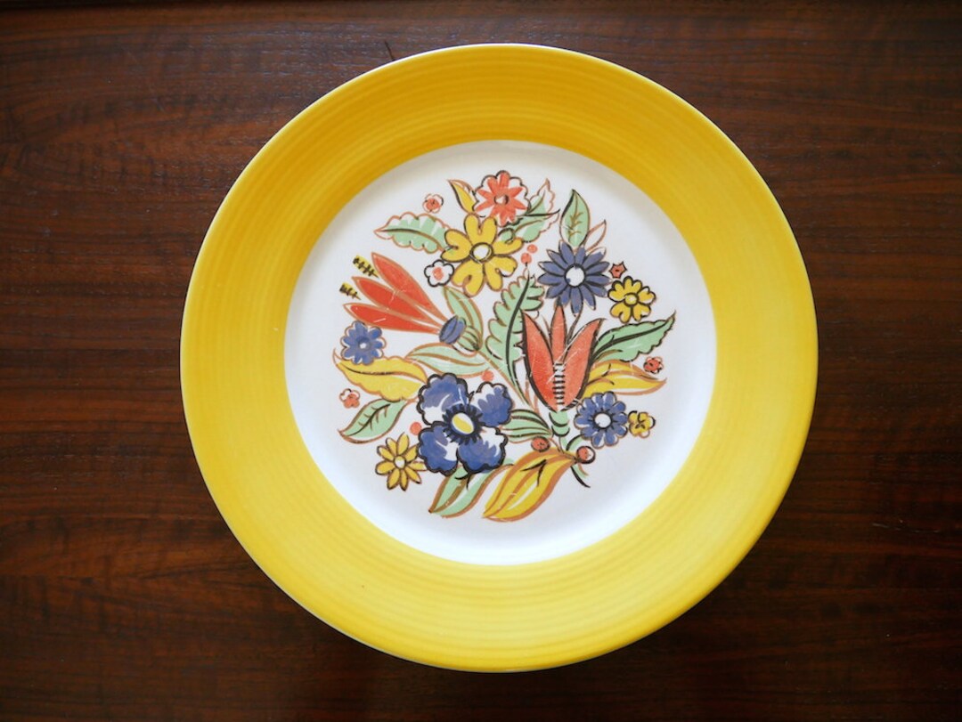 1940s Art Deco Dinner Plate - Triumph Bermuda Pattern 10" Plate ...