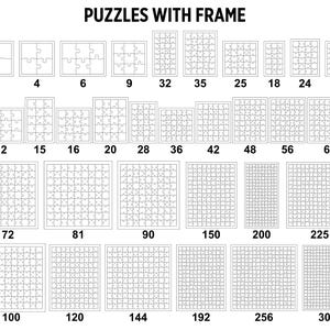 45 Puzzle Template Laser Cut Bundle | Laser Cutting File | Cricut Svg ...