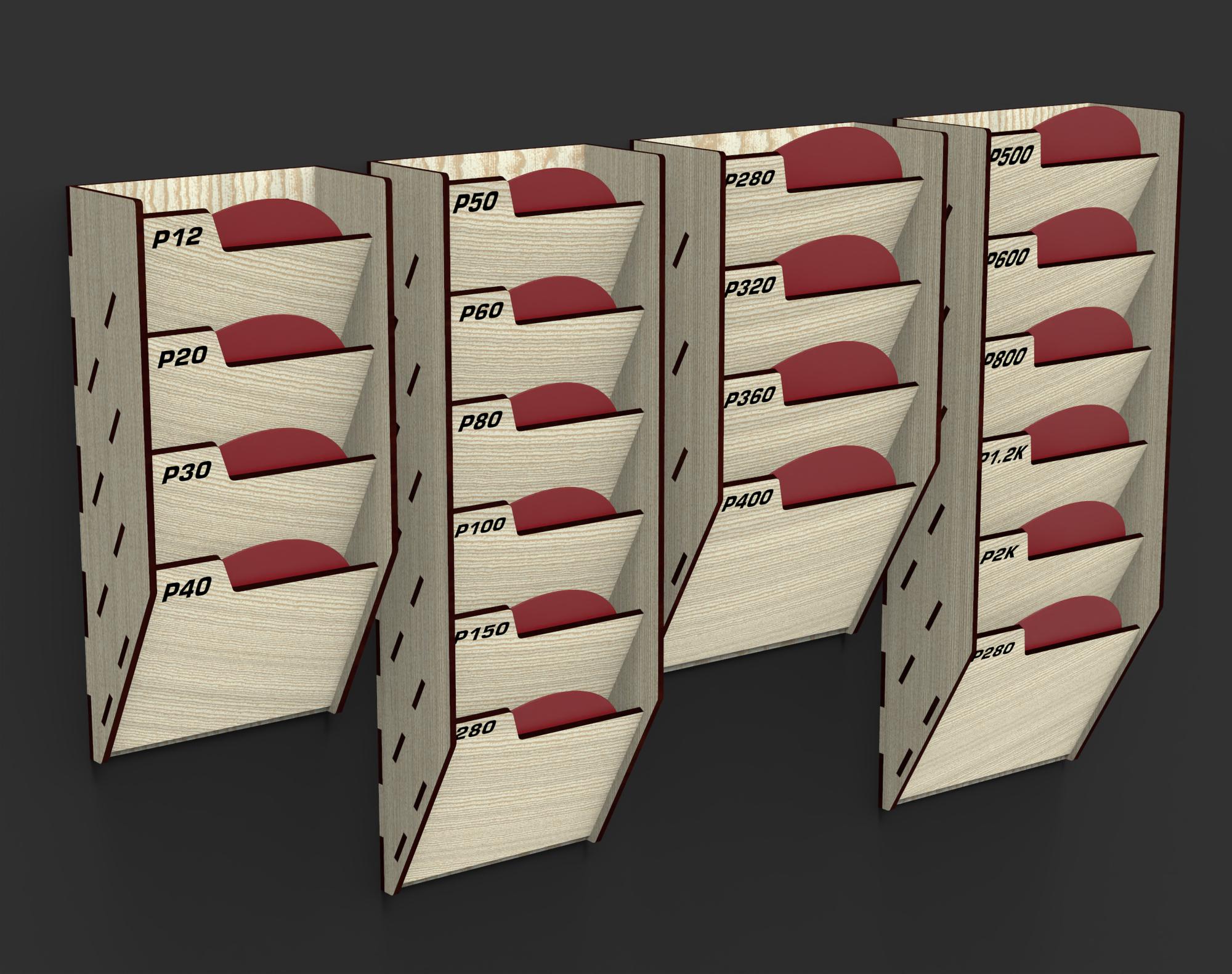 Sanding Disc Holder Rack Svg and Dxf Files for Laser Cut, Sandpaper ...