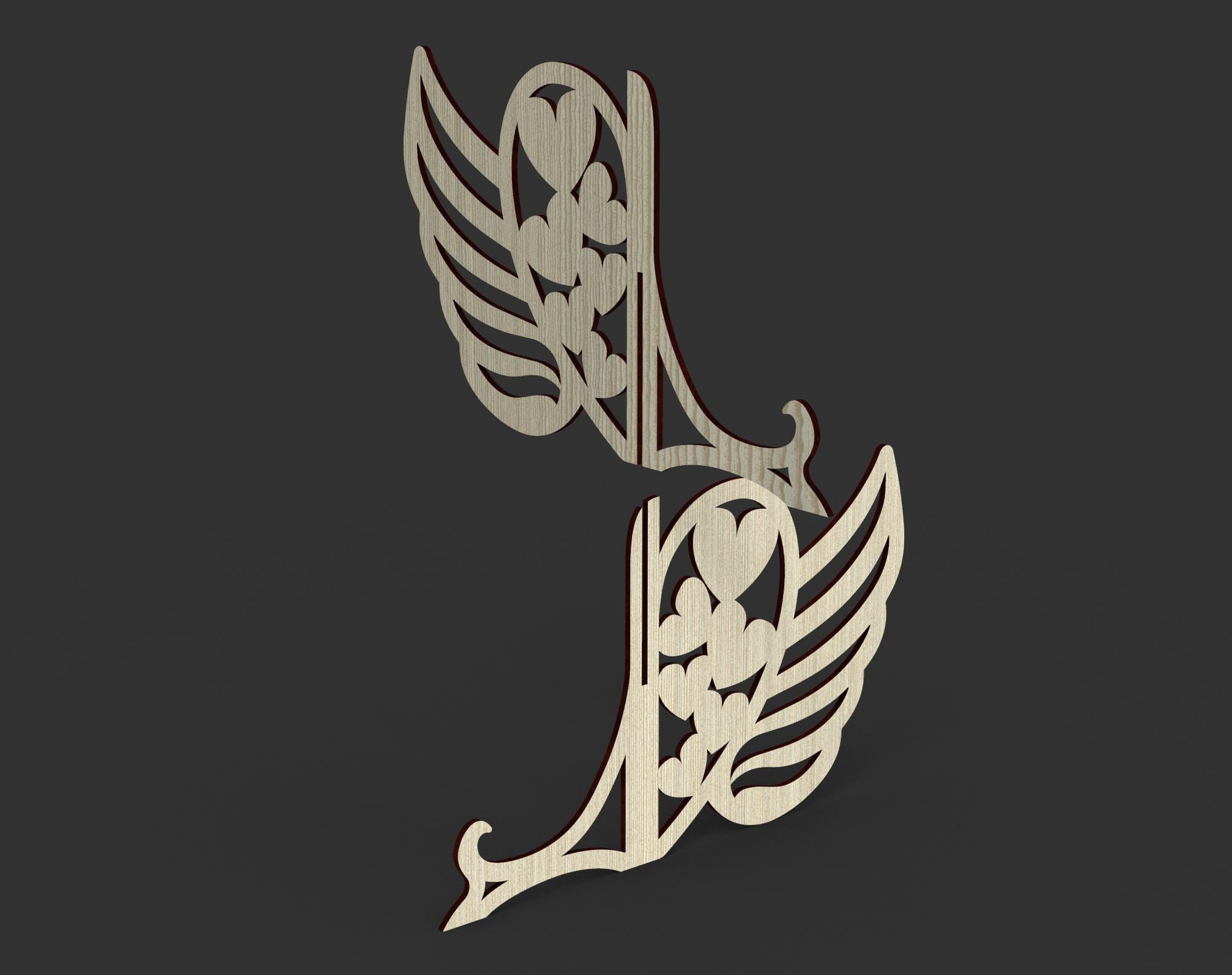 Heart Shaped Easel Stands in 6 Different Size Svg & Dxf Laser Cutting ...