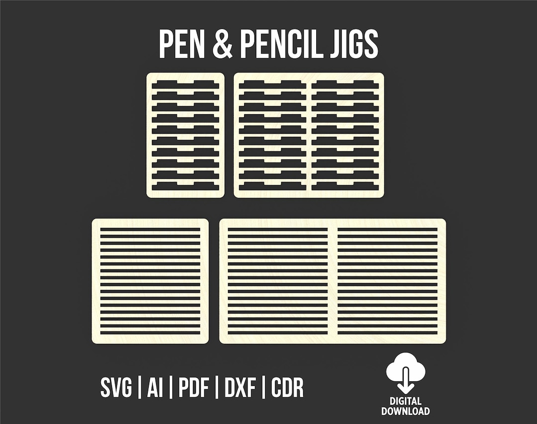 Pencil Engraving Jig | Laser Cut File for Personalized Pencils | Svg ...