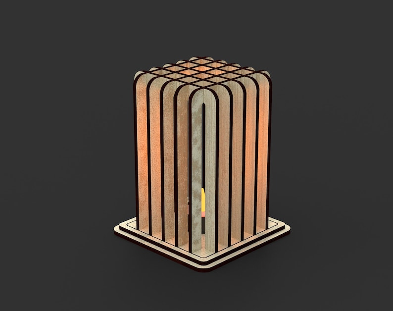 Candle Holder SVG and Dxf Files | Laser Cut Wooden Lantern & Tea Light ...