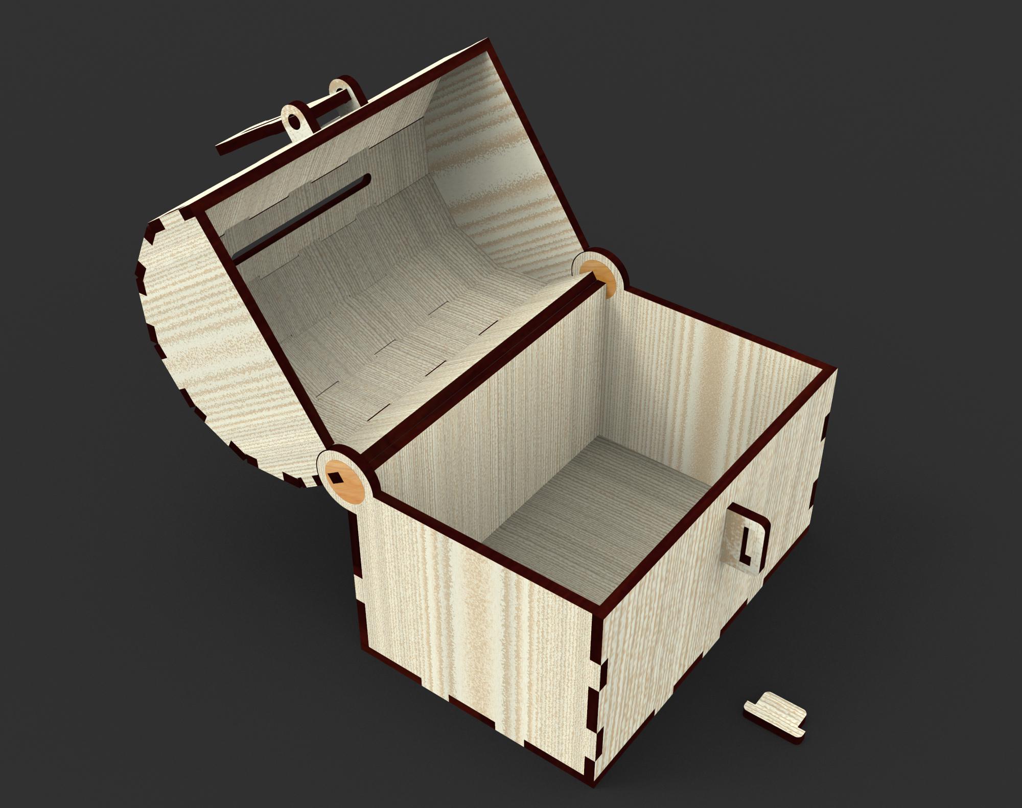 Chest Money Box Svg and Dxf Laser Cutting Files, Chest Designed Piggy ...