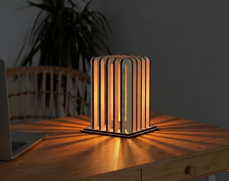 Candle Holder SVG and Dxf Files | Laser Cut Wooden Lantern & Tea Light ...