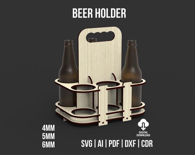 V8 Engine Beer Bottle Holder Laser Cut File (3mm & 4mm) - Etsy Canada