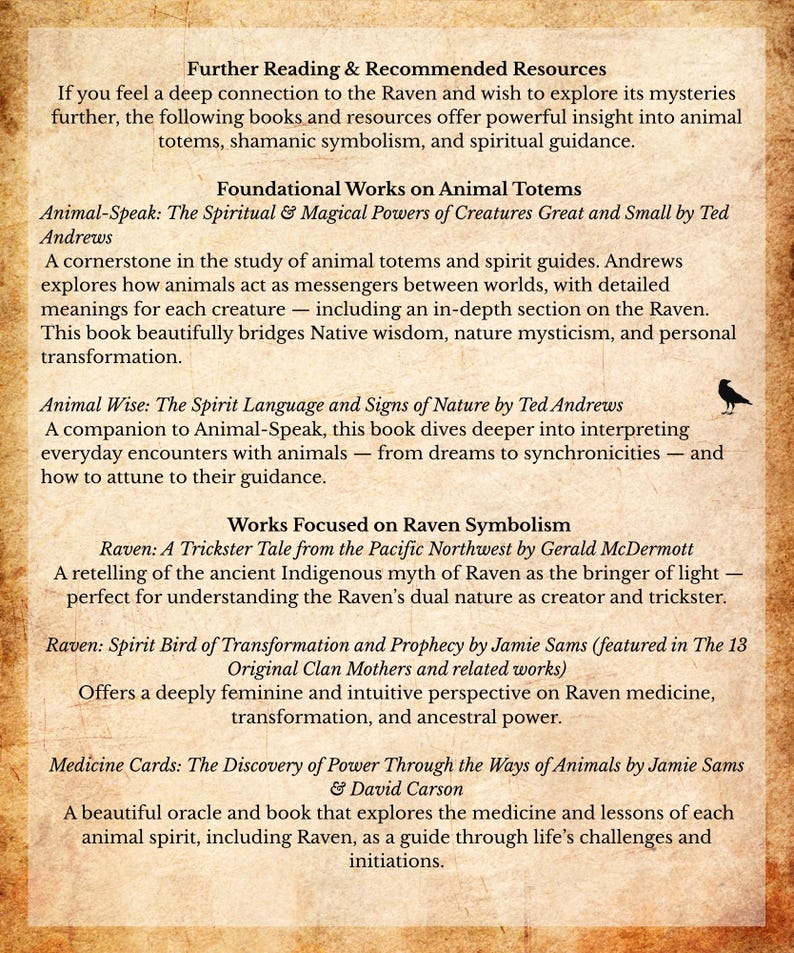 Raven Magic Guide: 80 Page PDF Animal Spirit Guide & Shadow Work Book ...