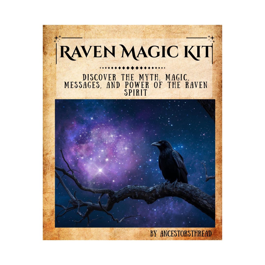 Raven Magic Guide: 80 Page PDF Animal Spirit Guide & Shadow Work Book ...