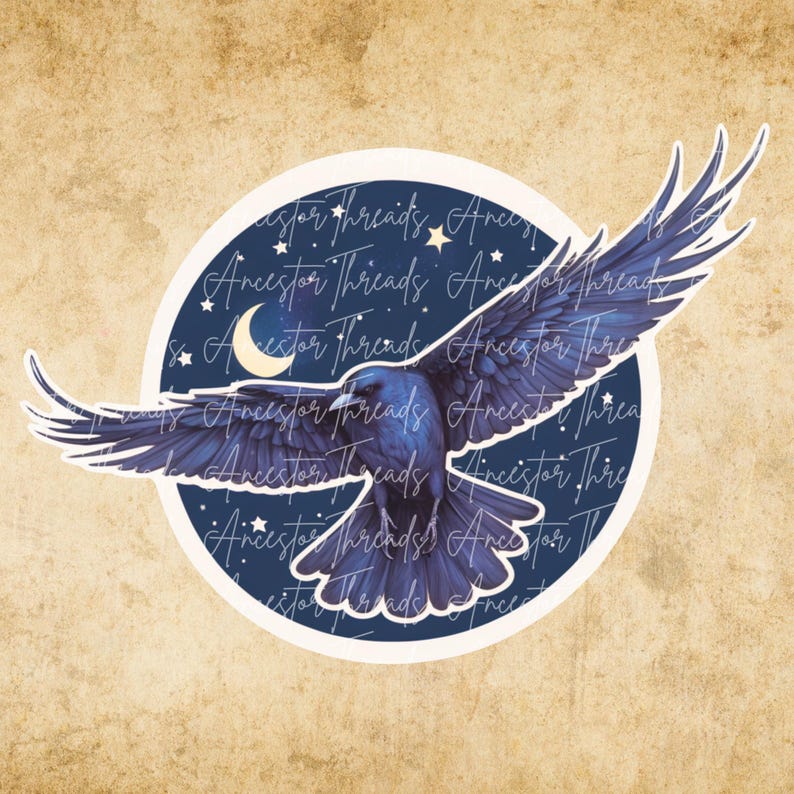 Gothic Crow Clipart Set – 15 Witchy Crow Pngs for Spellbooks & Stickers ...