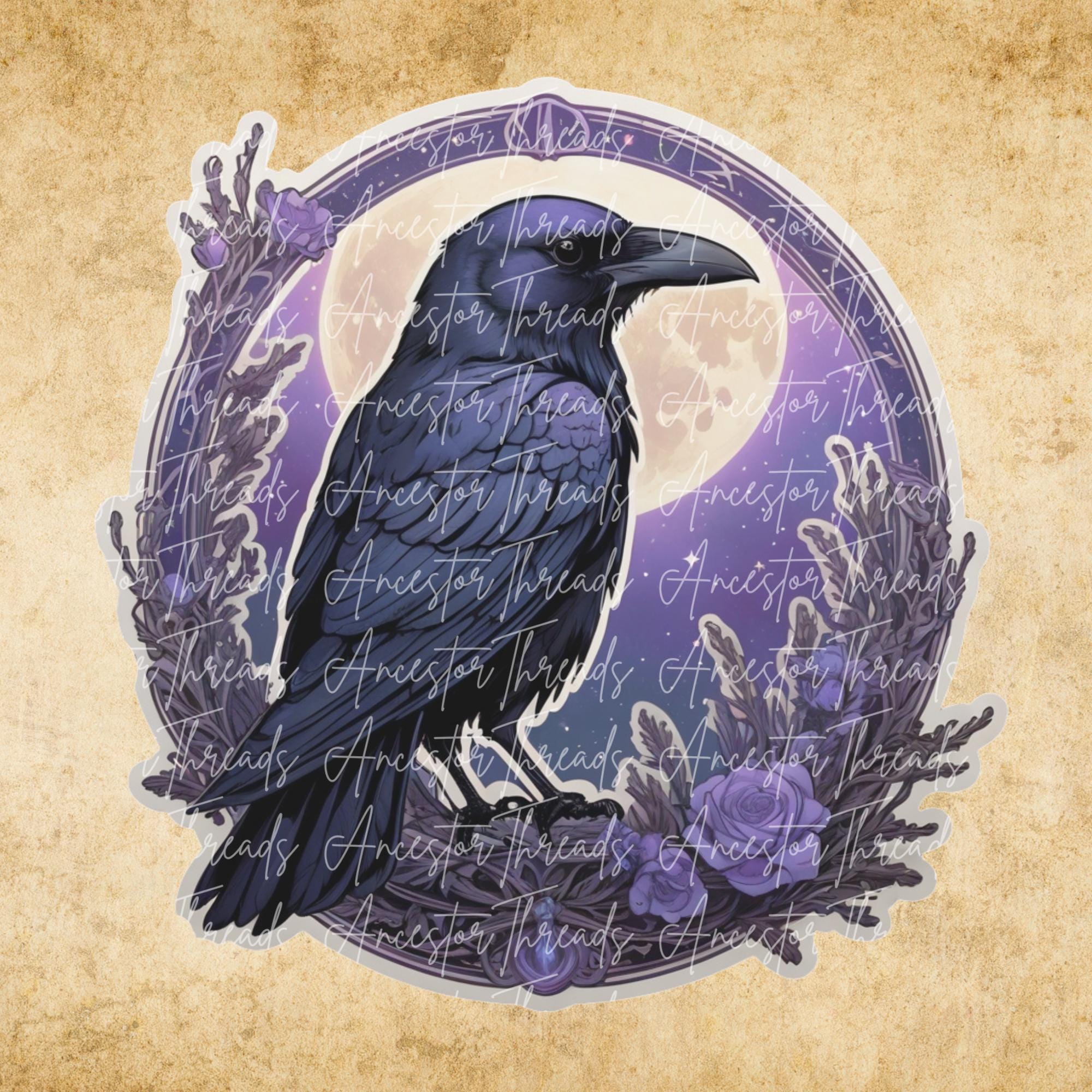 Gothic Crow Clipart Set – 15 Witchy Crow Pngs for Spellbooks & Stickers ...