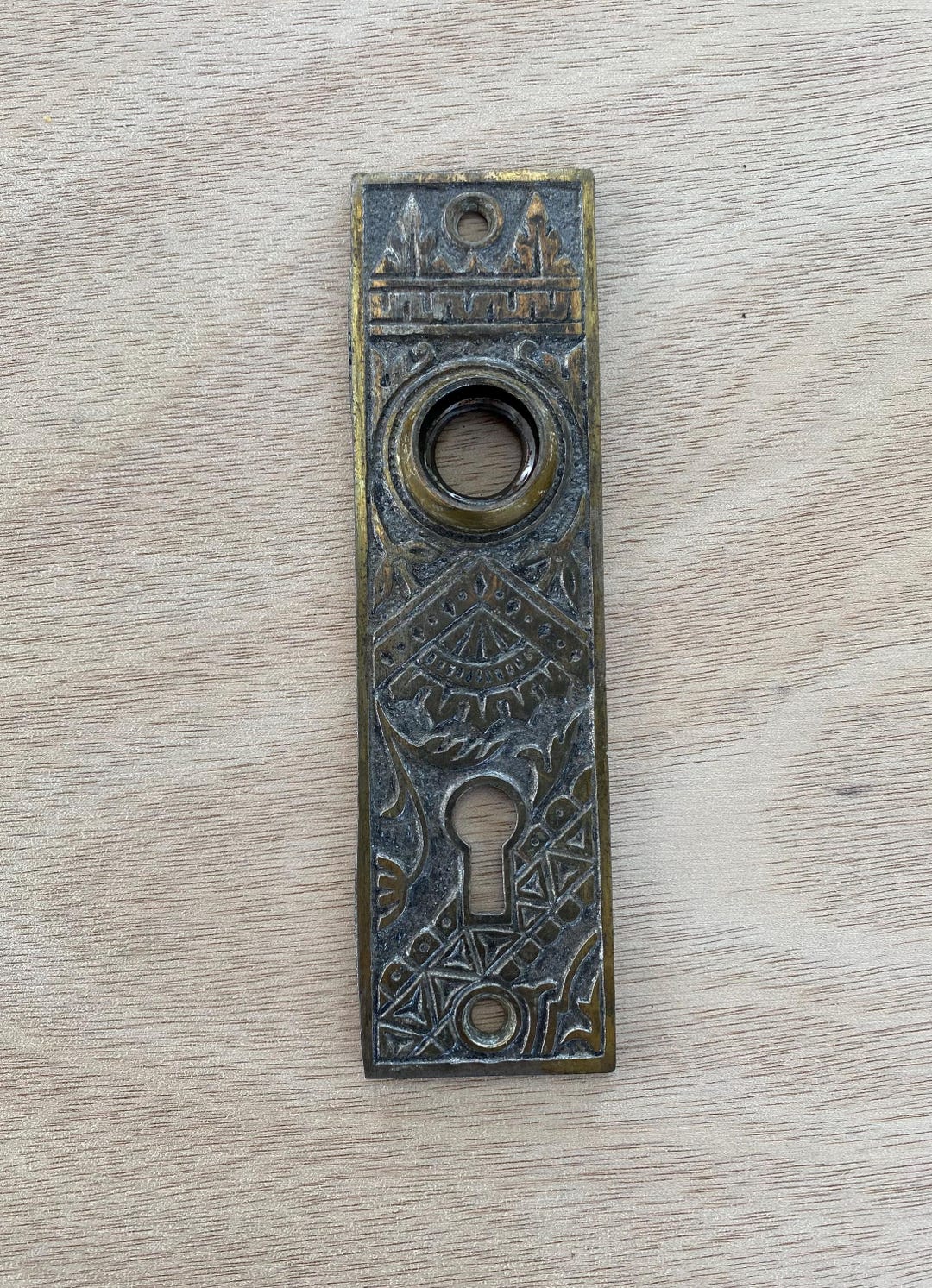 Pretty Vintage Cast Iron Escutcheon Door Plate - Etsy