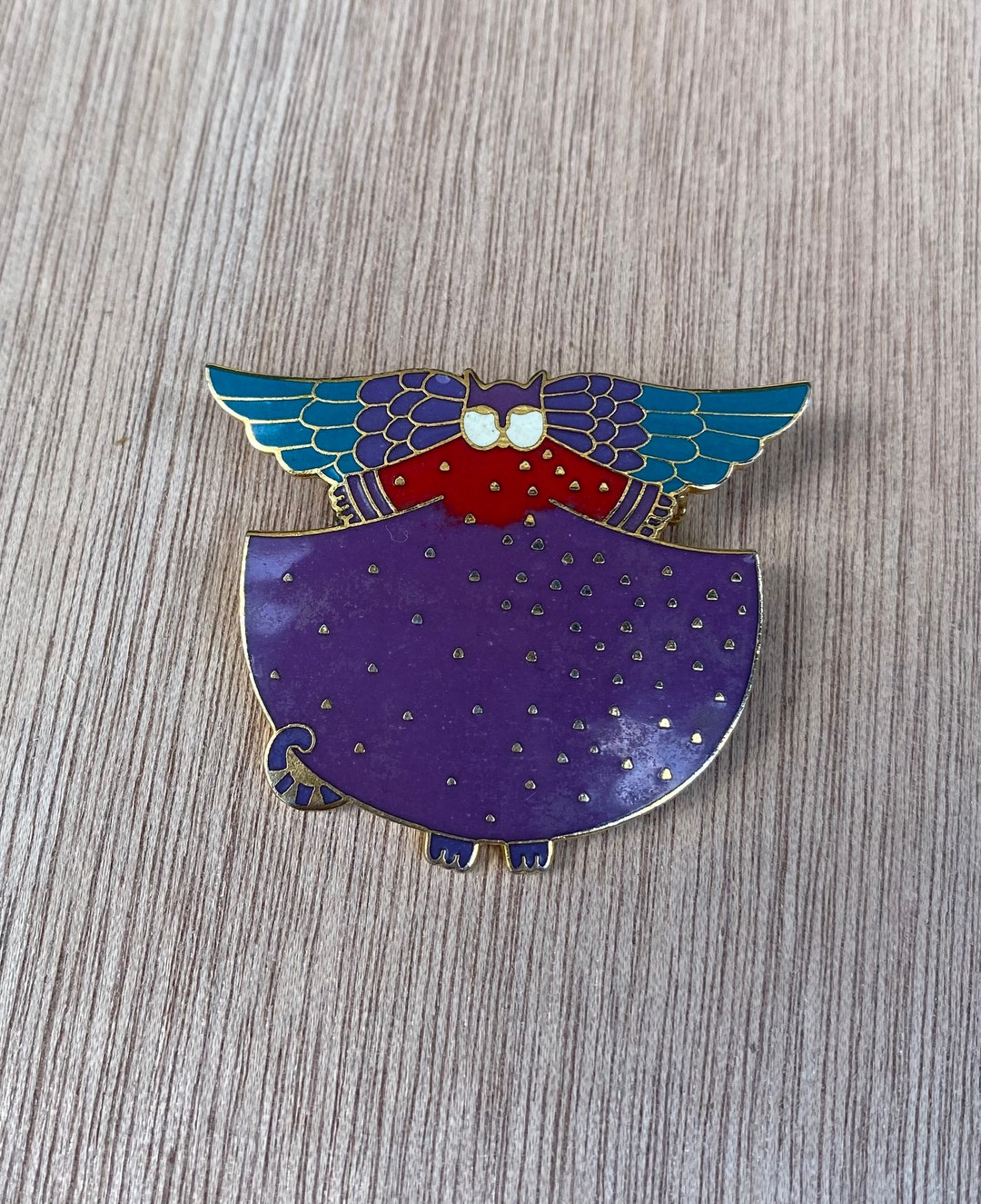 Pretty Vintage Laurel Burch Cat Angel Brooch Enamel Painted - Etsy