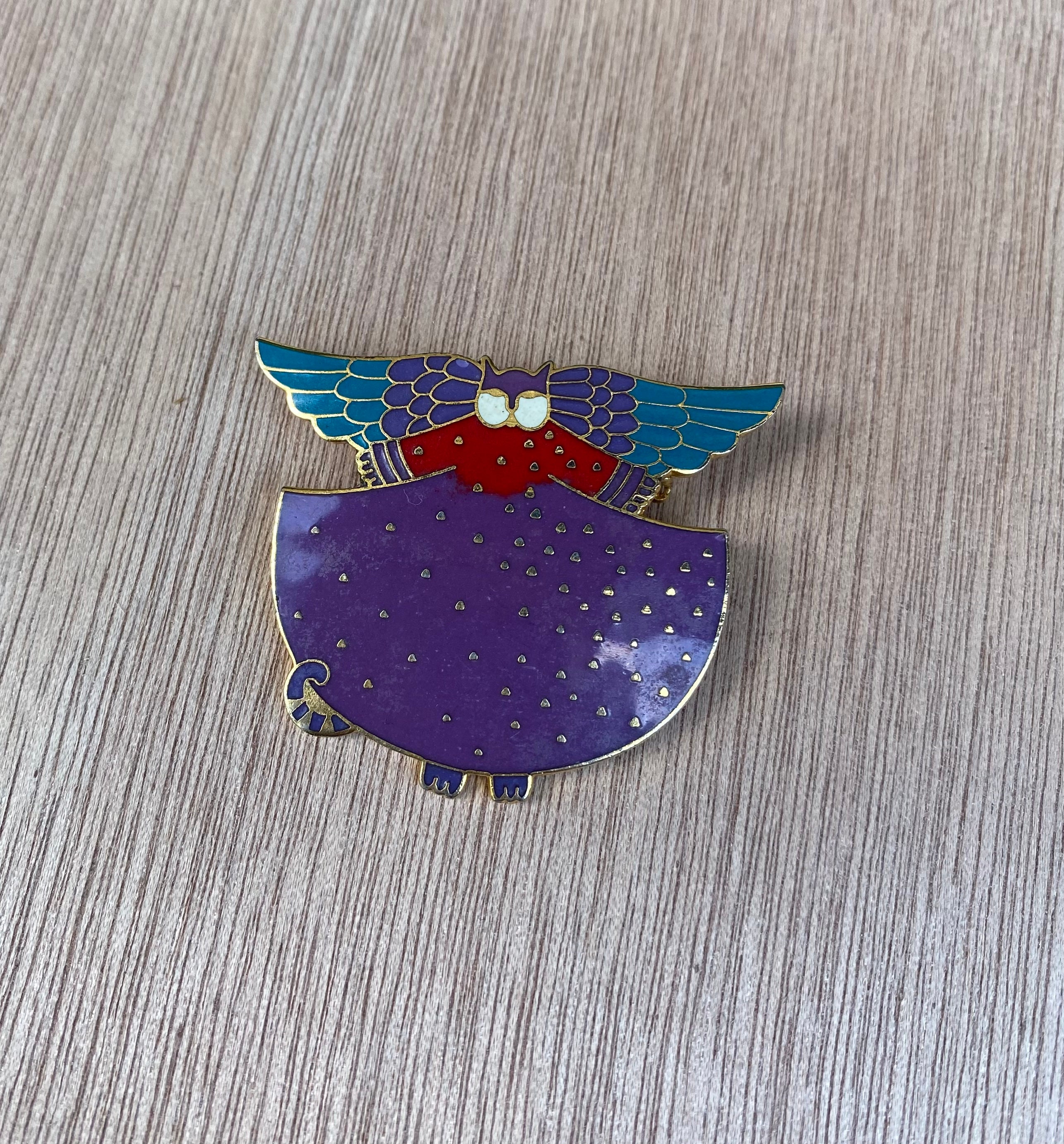Pretty Vintage Laurel Burch Cat Angel Brooch Enamel Painted - Etsy
