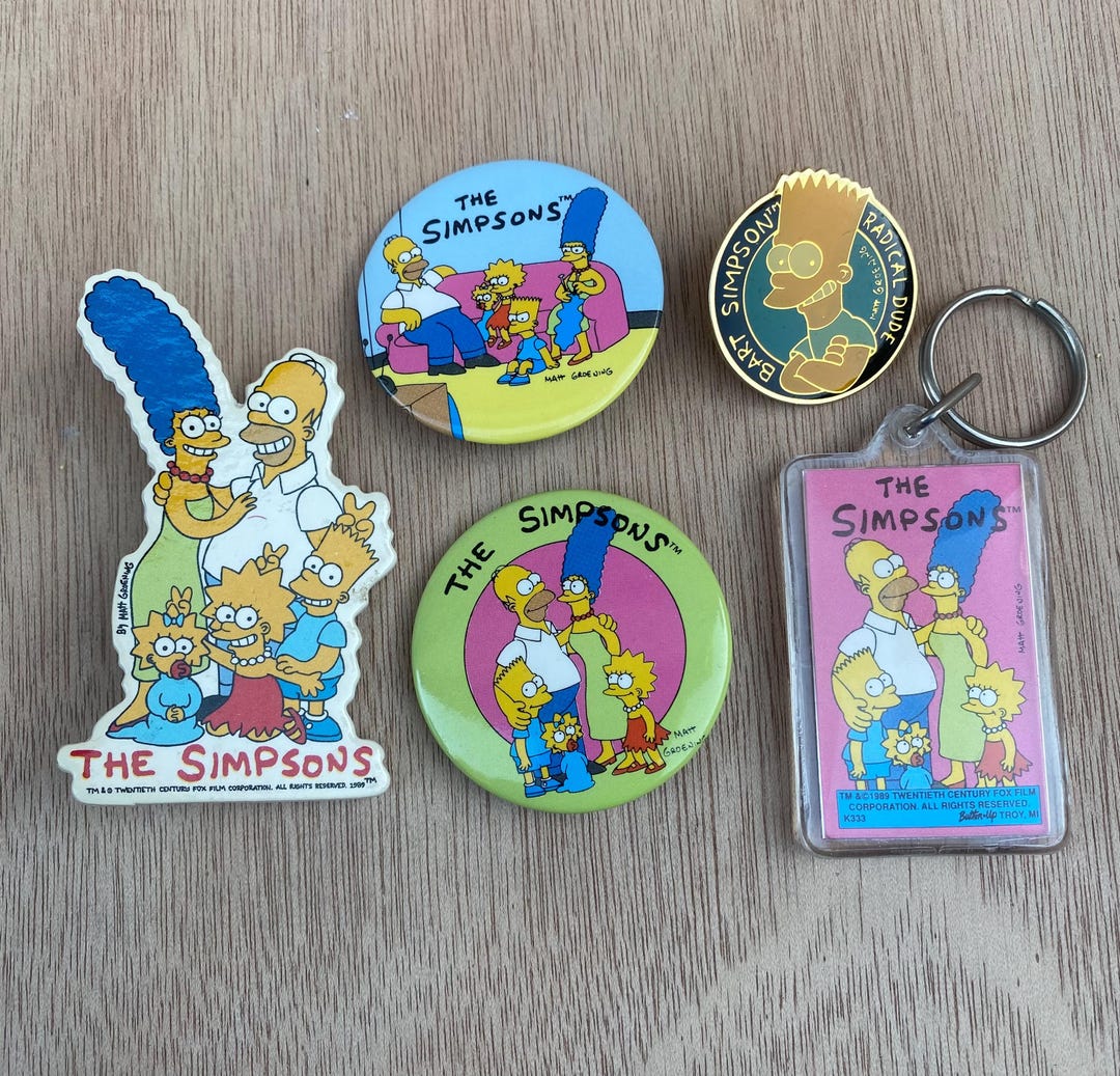 Vintage Lot of the Simpsons Key Chain Pins - Etsy