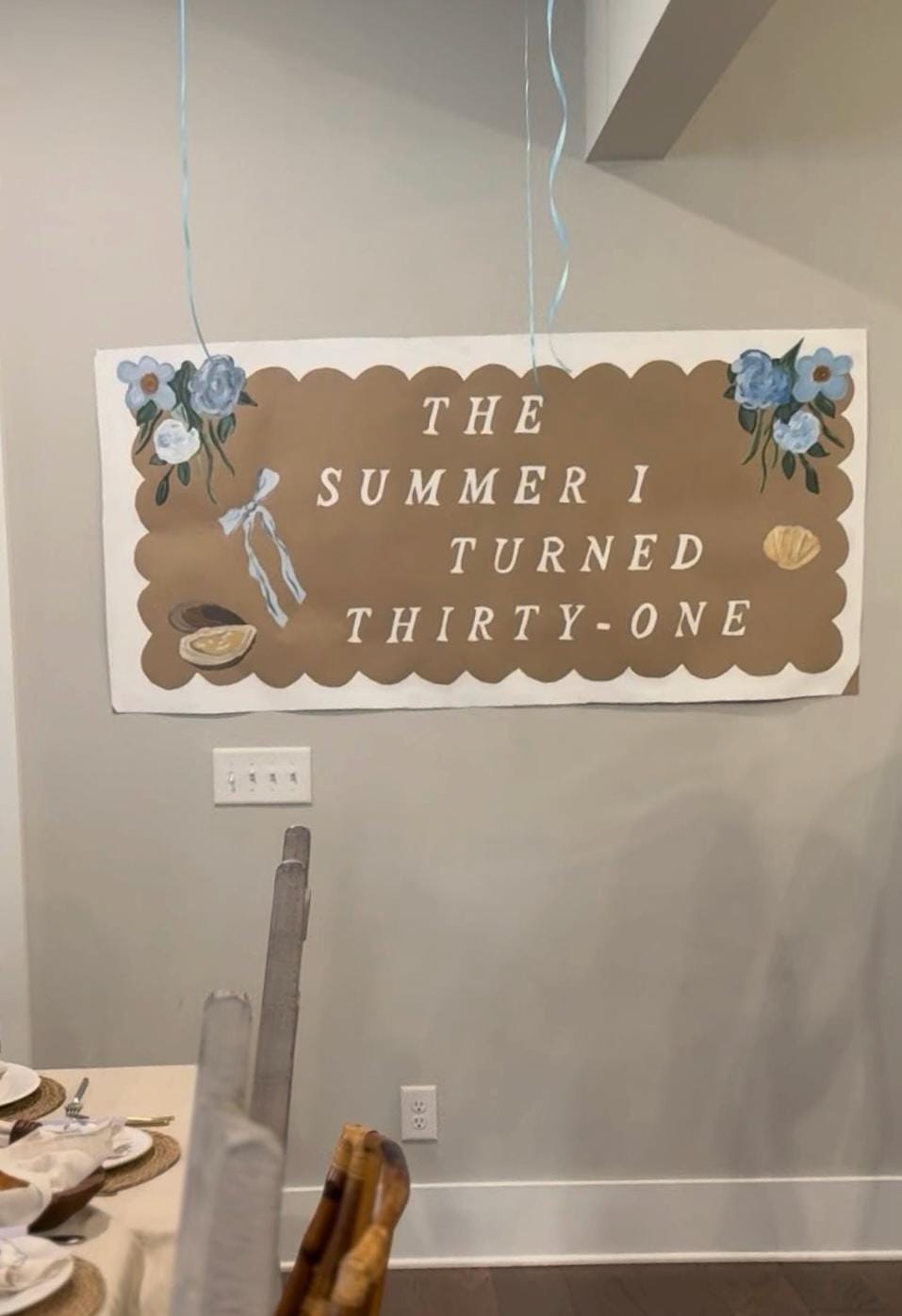 The Summer I Turned Thirty, Painted Banner, Add Any Age, Birthday Party ...