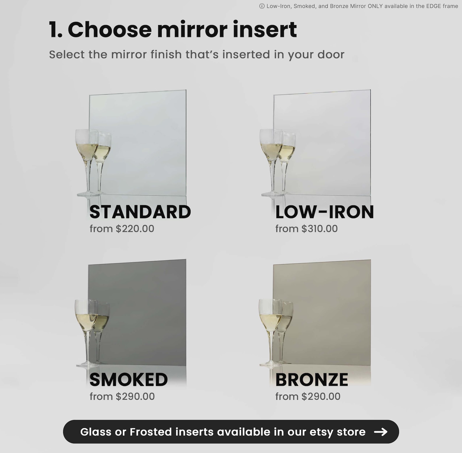 Mirror Cabinet Doors | Custom Mirror Door for Existing Cabinets ...