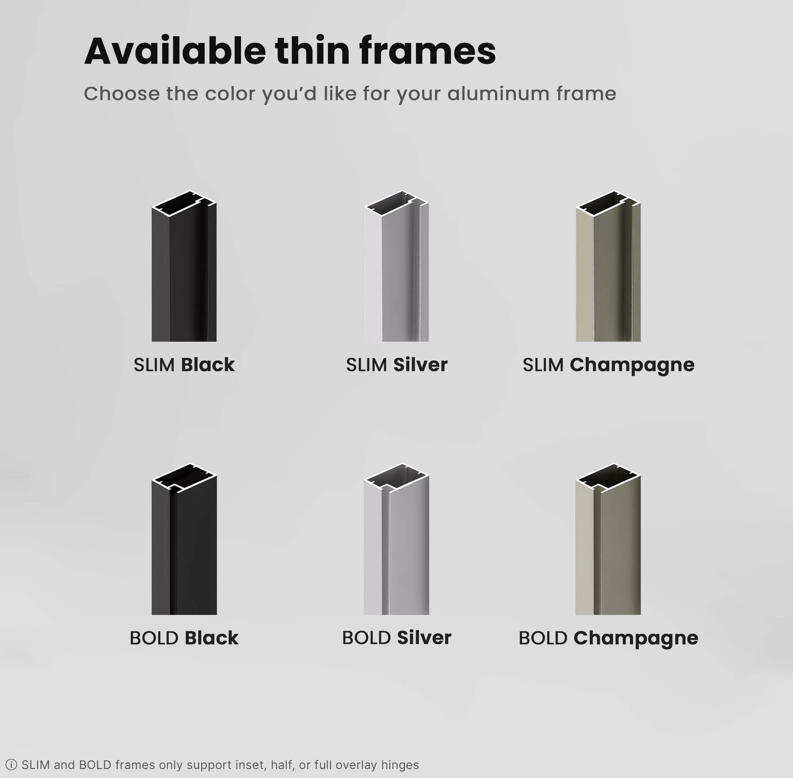 Glass Door Sample Kit | Aluminum Frame + Glass & Mirror Inserts | Try ...
