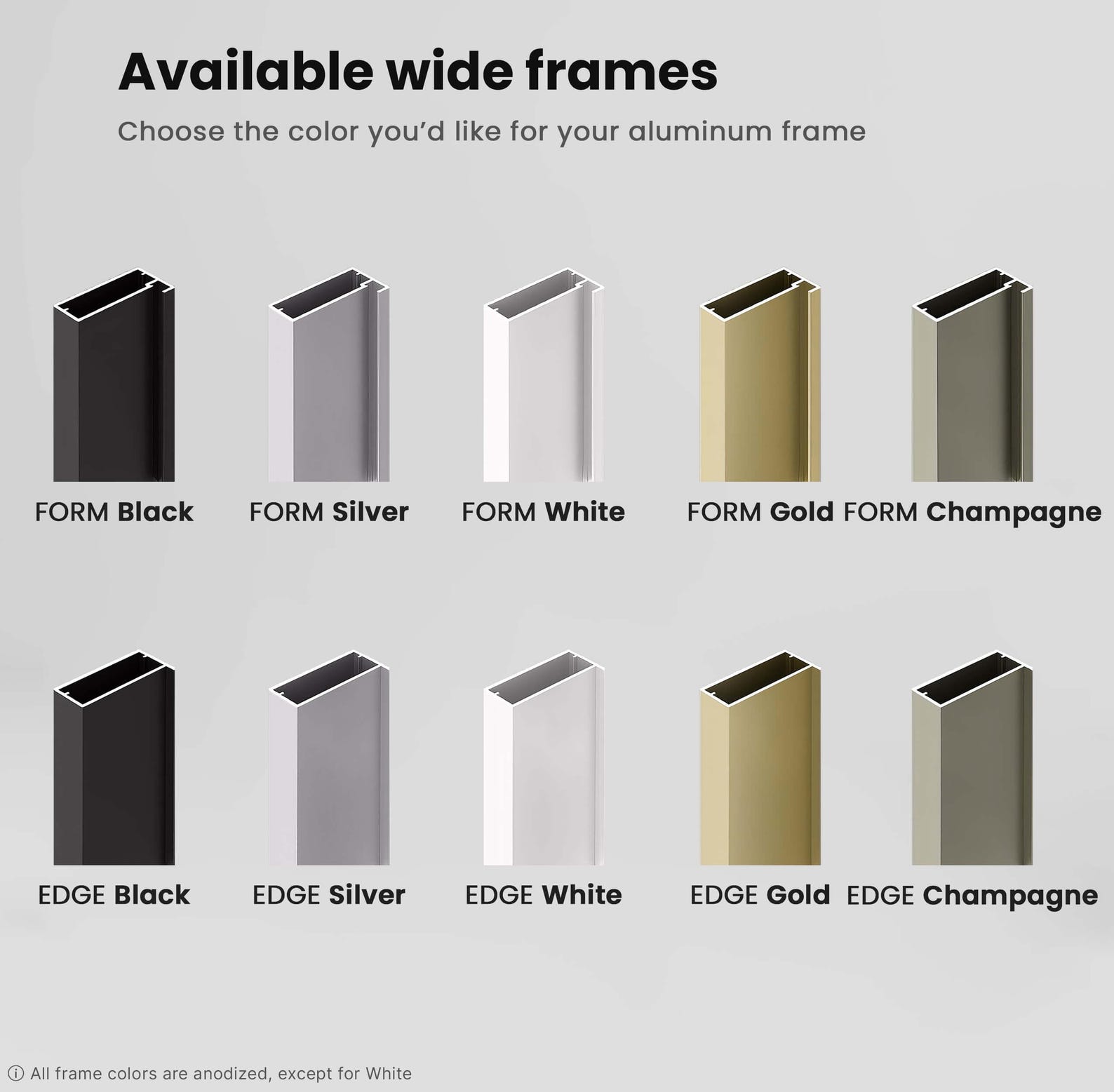Glass Door Sample Kit | Aluminum Frame + Glass & Mirror Inserts | Try ...