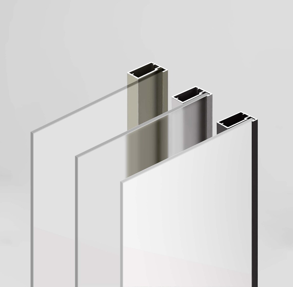 Glass Door Sample Kit | Aluminum Frame + Glass & Mirror Inserts | Try ...
